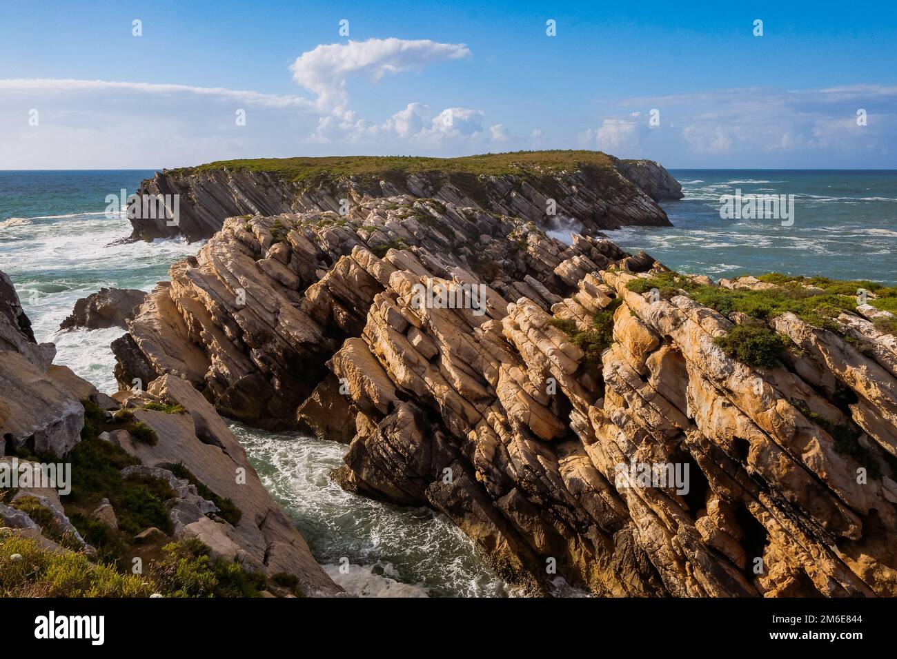 Baleal, Portugal - Rock Formations on the Atlantic Ocean waters with ...