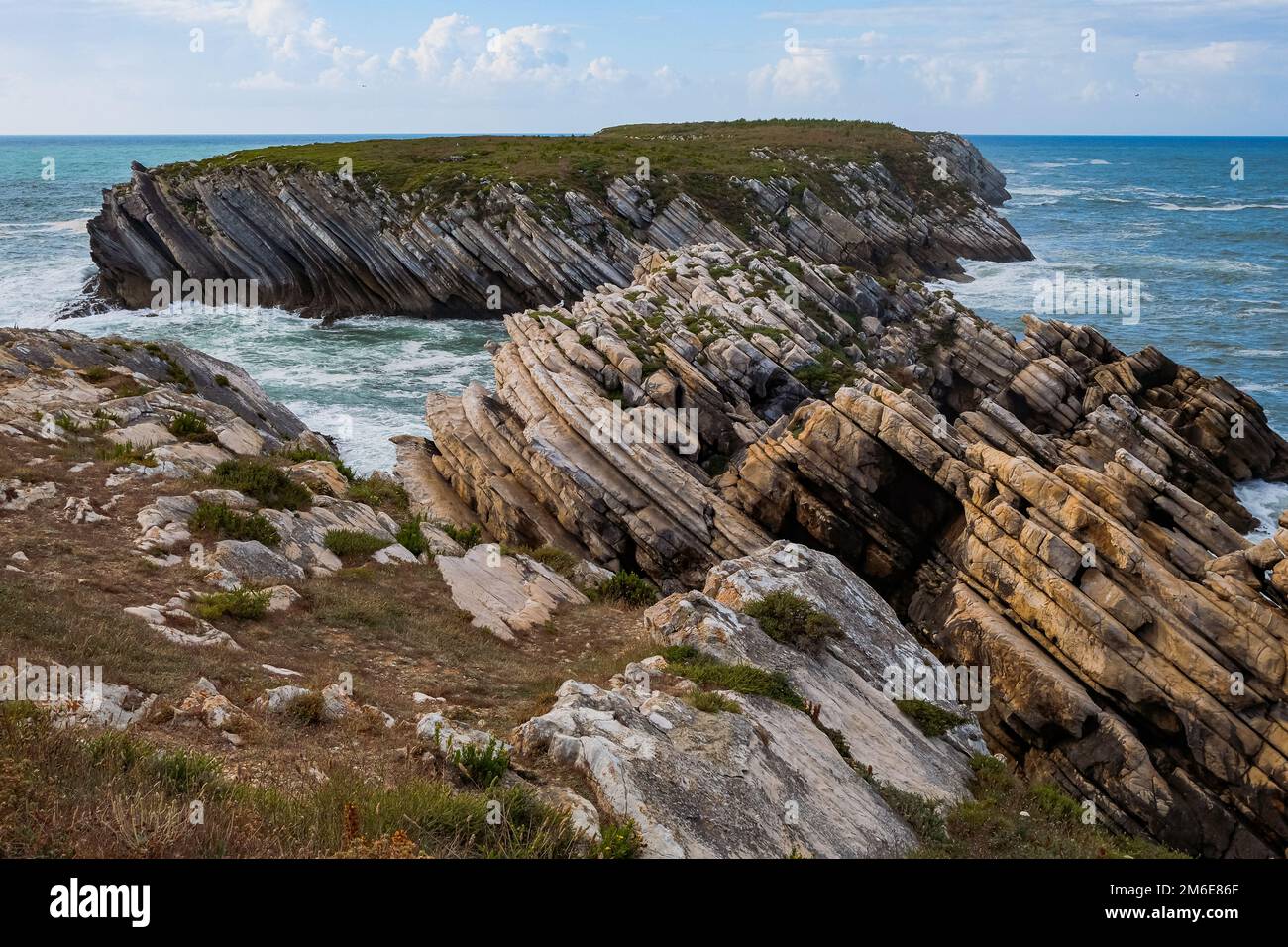 Baleal, Portugal - Rock Formations on the Atlantic Ocean waters with ...