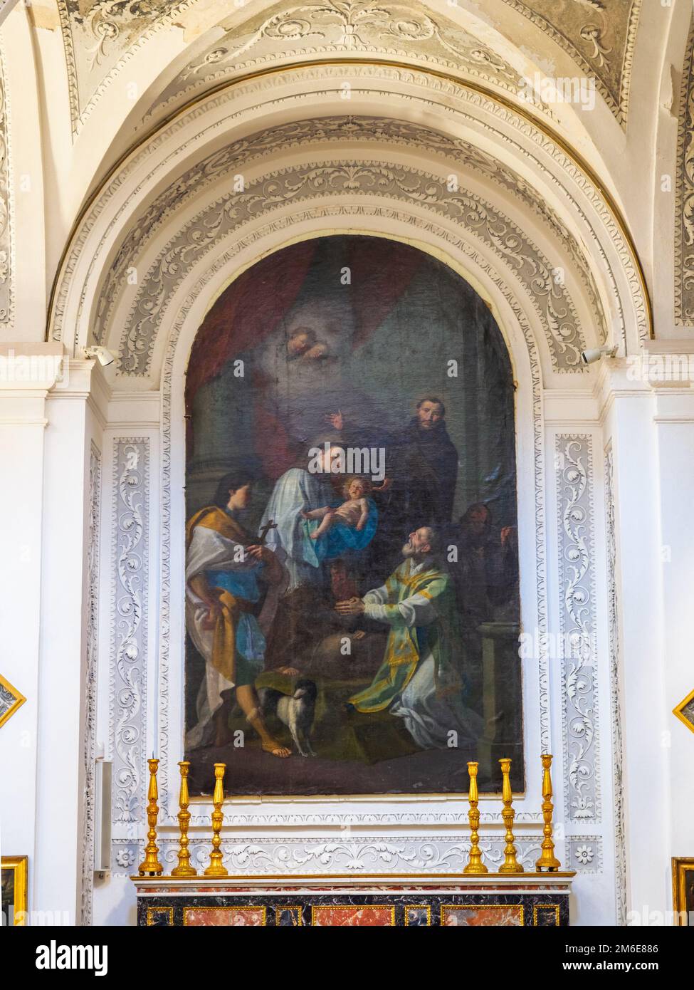 Oil on canvas depicting St. Anthony of Padua with the Child and Saints ...