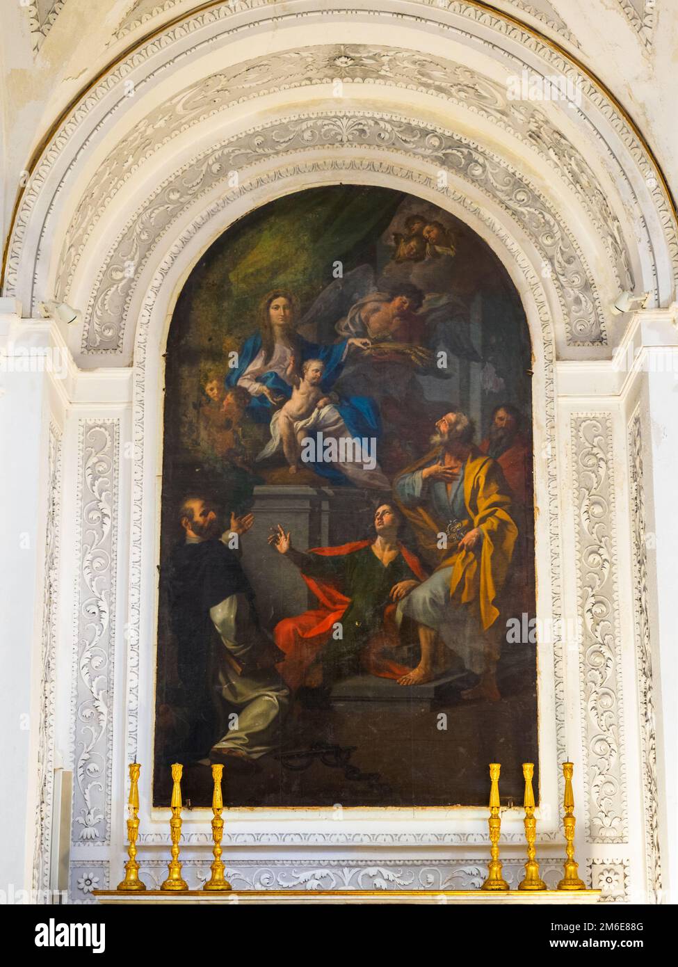 Oil on canvas depicting Our Lady of Providence (1801) by A. Manno in ...