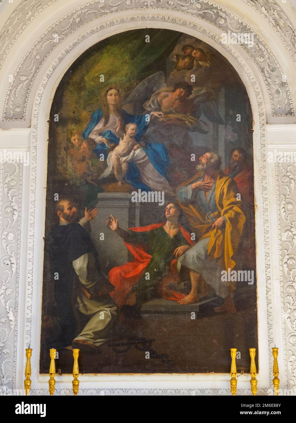 Oil on canvas depicting Our Lady of Providence (1801) by A. Manno in ...