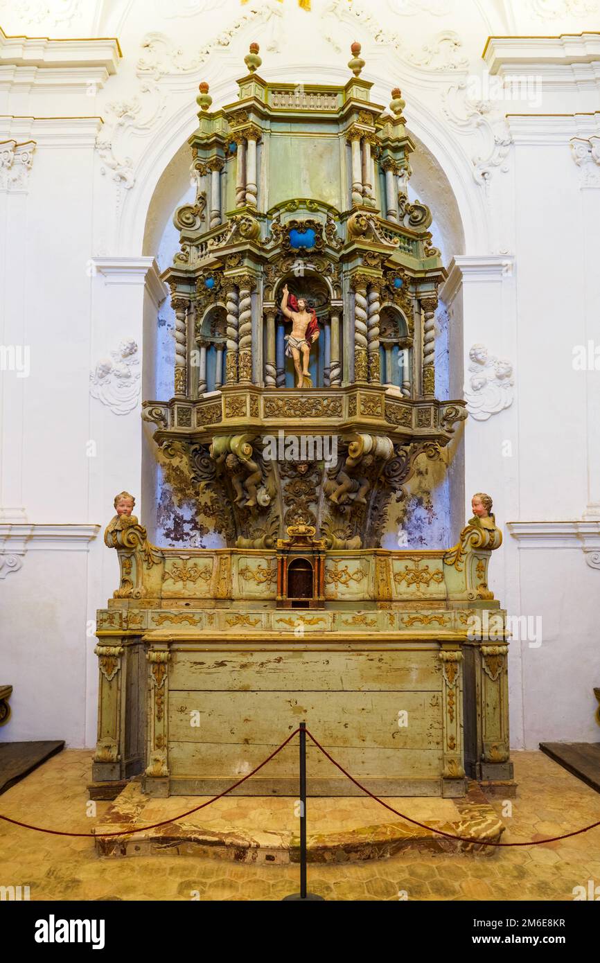 Wood carving altar of the "Congrega" (meeting room of the Confraternity ...