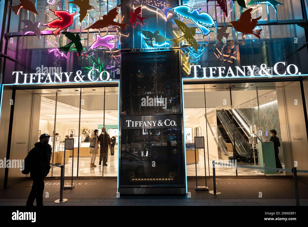 Tokyo, Japan. 3rd Jan, 2023. A Tiffany & Co. luxury jewelry flagship store location in Ginza ...