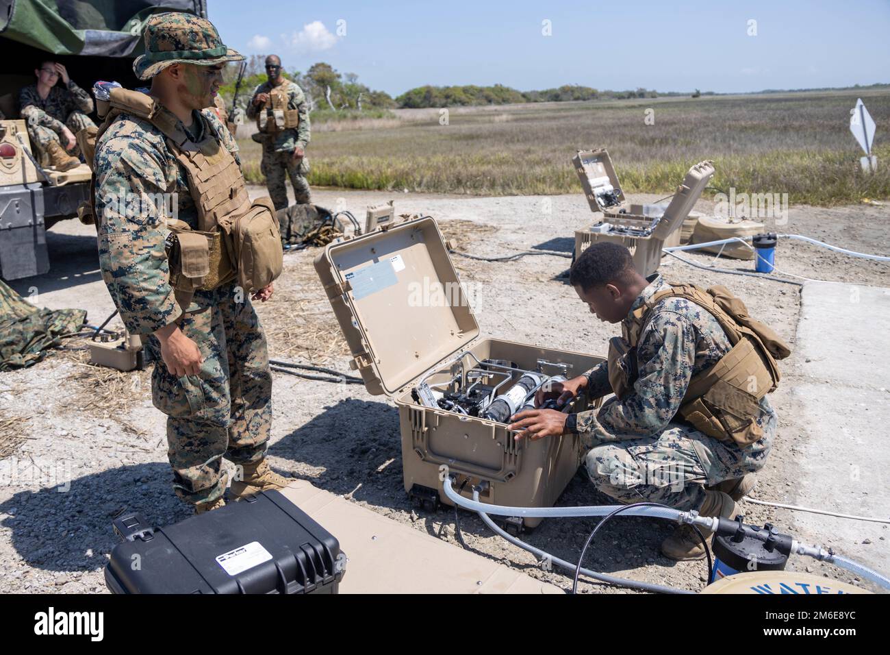 U.S. Marines with Utilities Platoon, Engineer Support Company (ESC ...