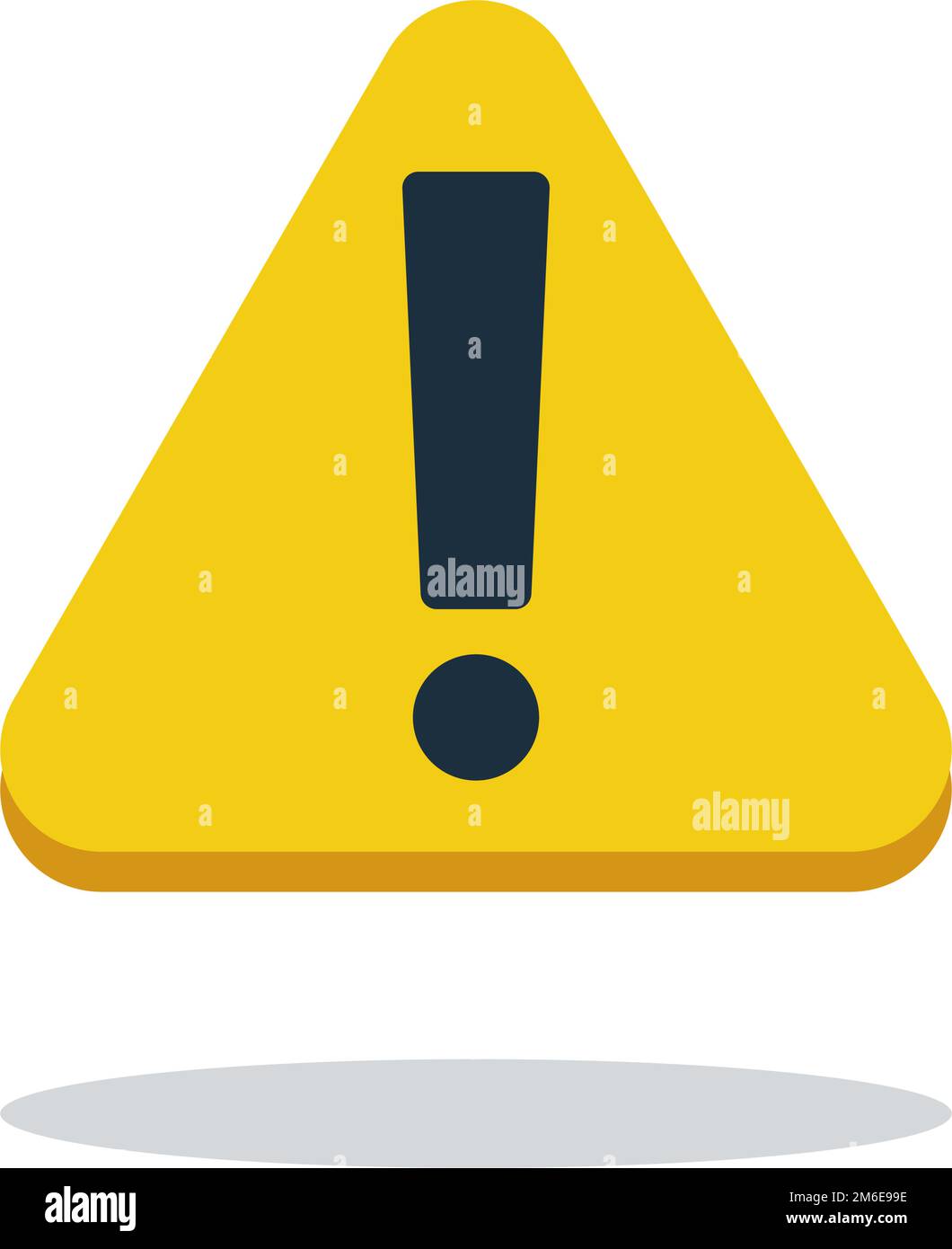 Flat design caution symbol and shadow. Editable vector Stock Vector ...