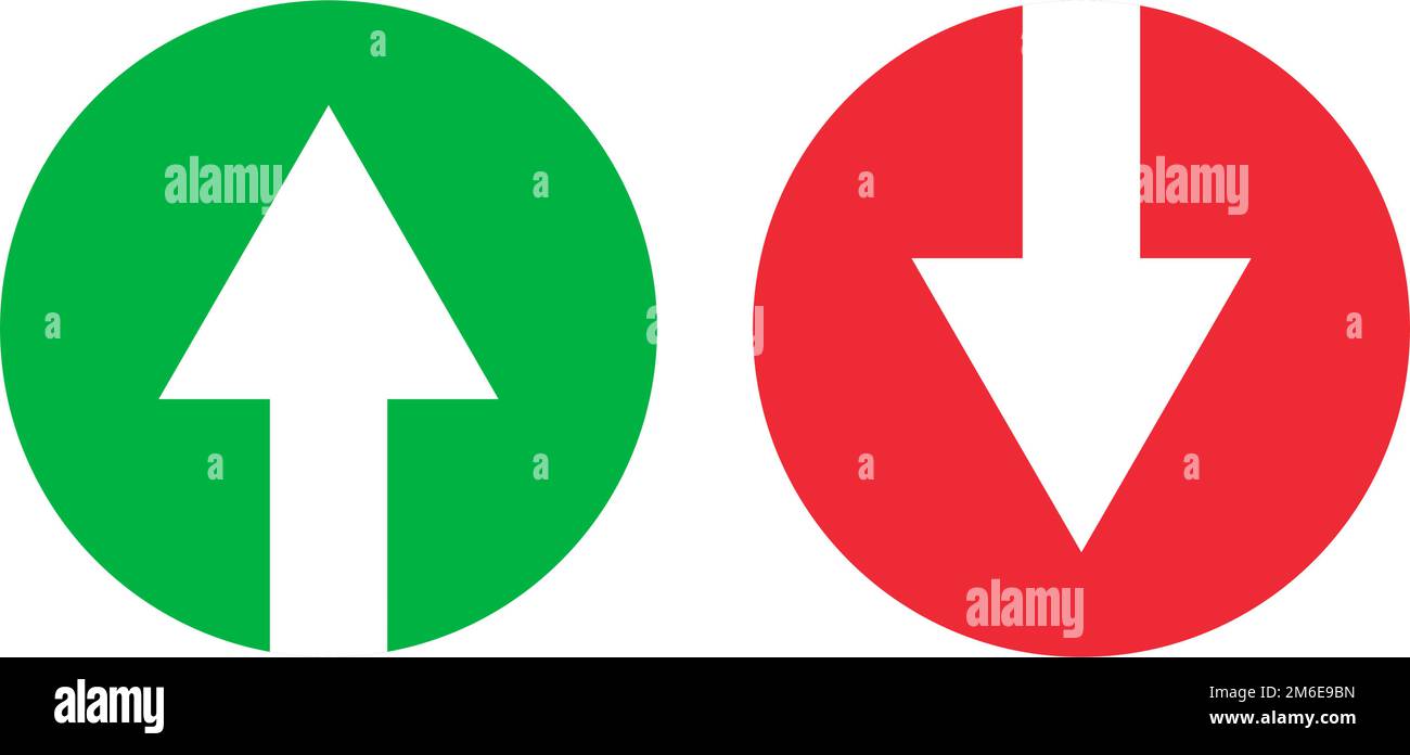 Round up and down arrow icon set. Up and down. Editable vector Stock Vector Image & Art - Alamy