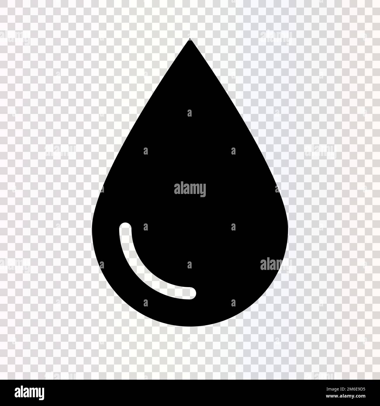 Water drop silhouette icon isolated on transparent background. Oil ...