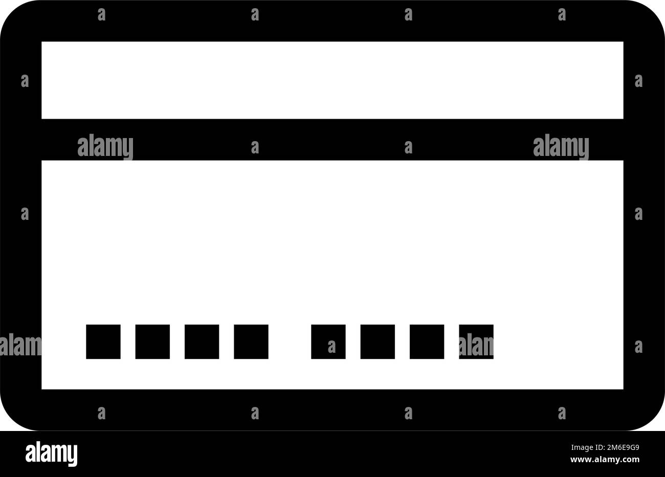 Credit card silhouette icon. Payment method. Editable vector Stock ...