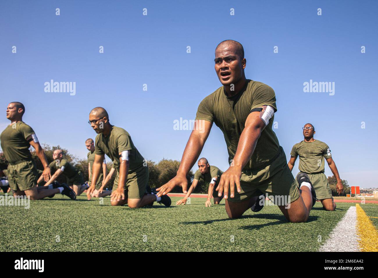 U.S Marine Corps recruit Priphery Aunu with Echo Company, 2nd Recruit ...