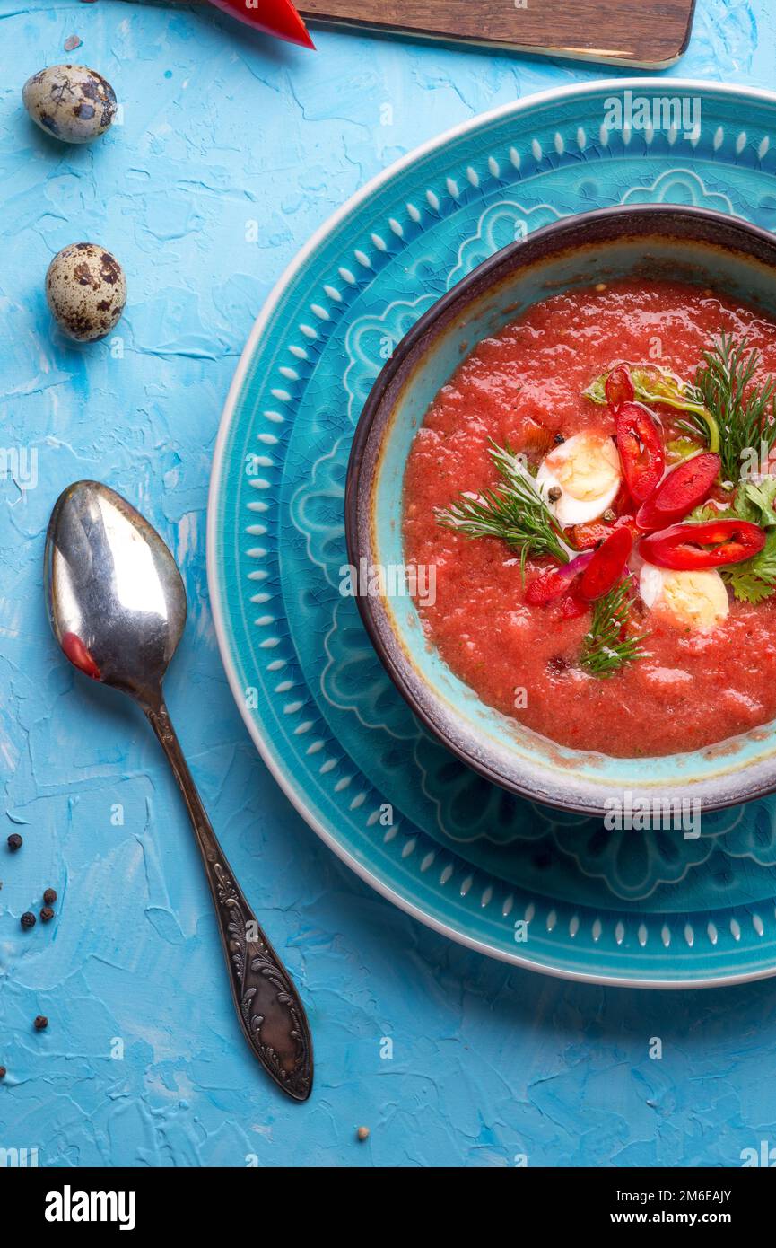 Vegetable soup quail eggs hi-res stock photography and images - Alamy
