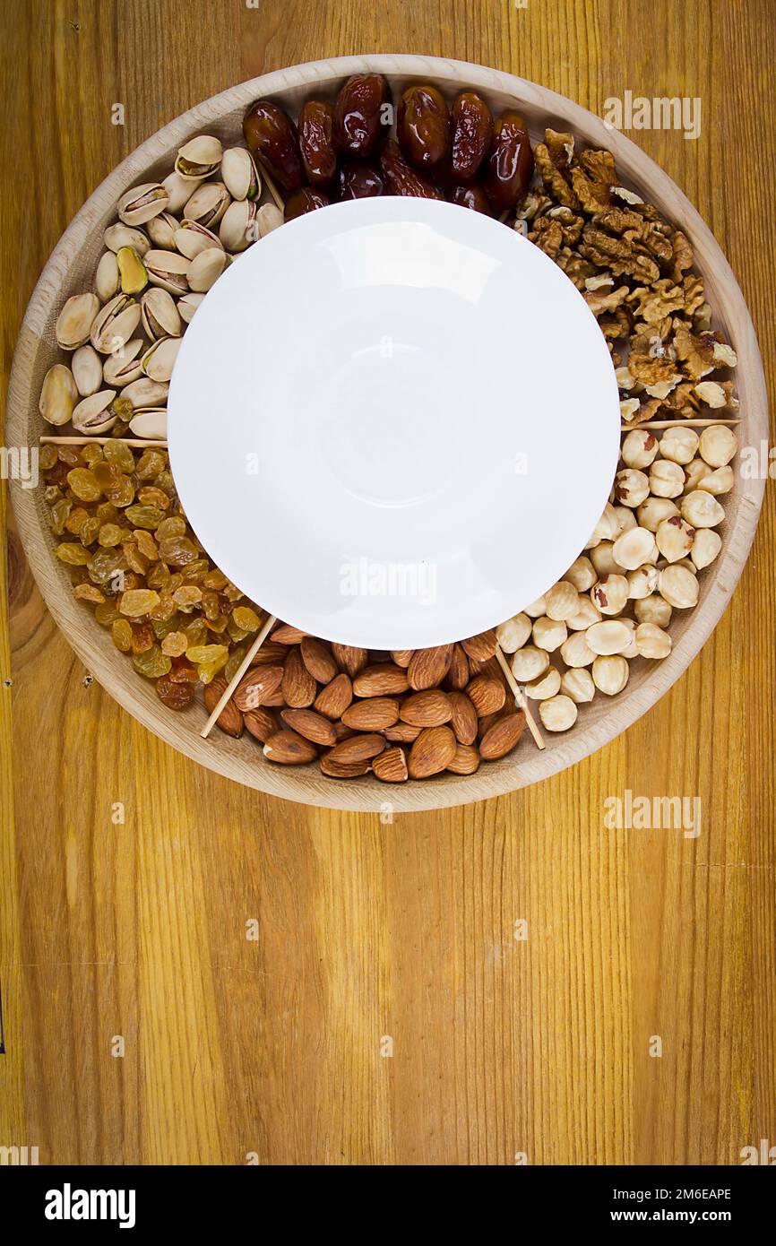 Set of nuts and dried fruits Stock Photo - Alamy