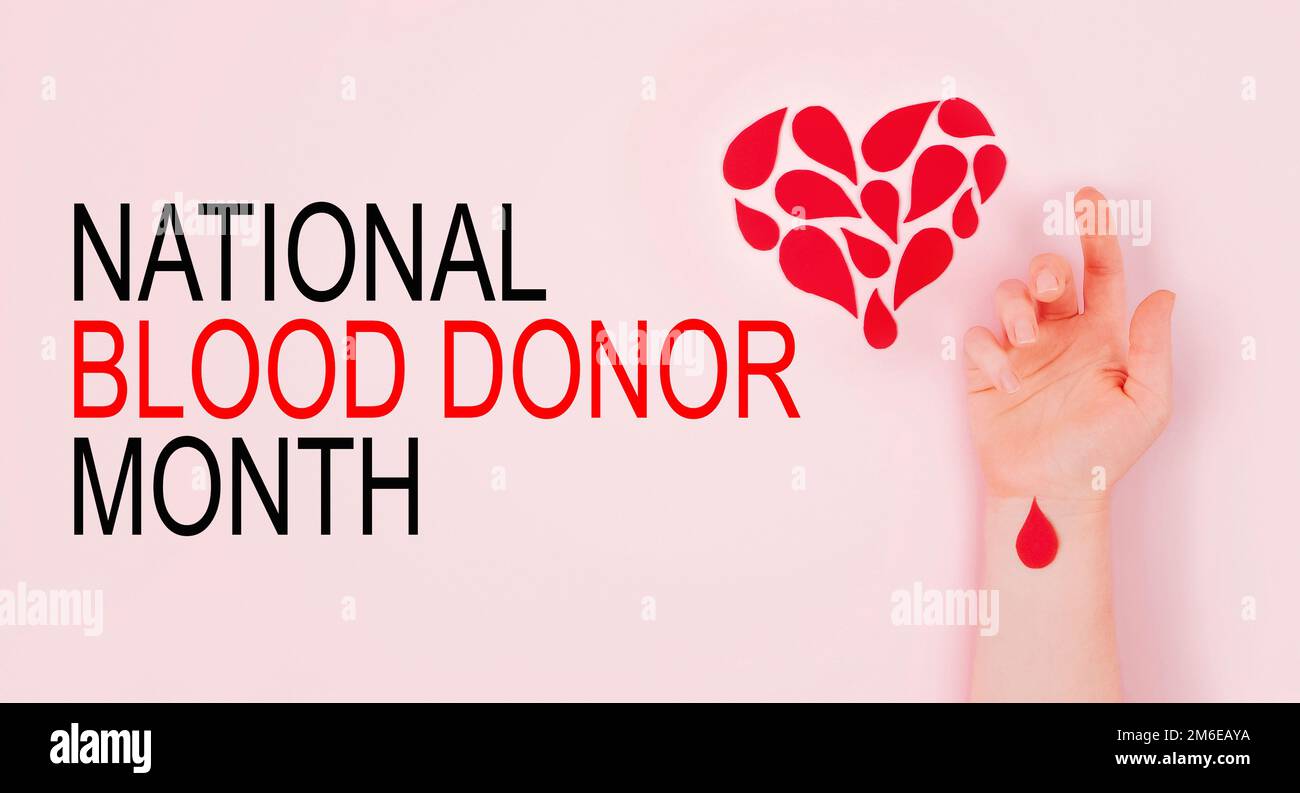National Blood Donor Month background, web banner. Blood donor day ...