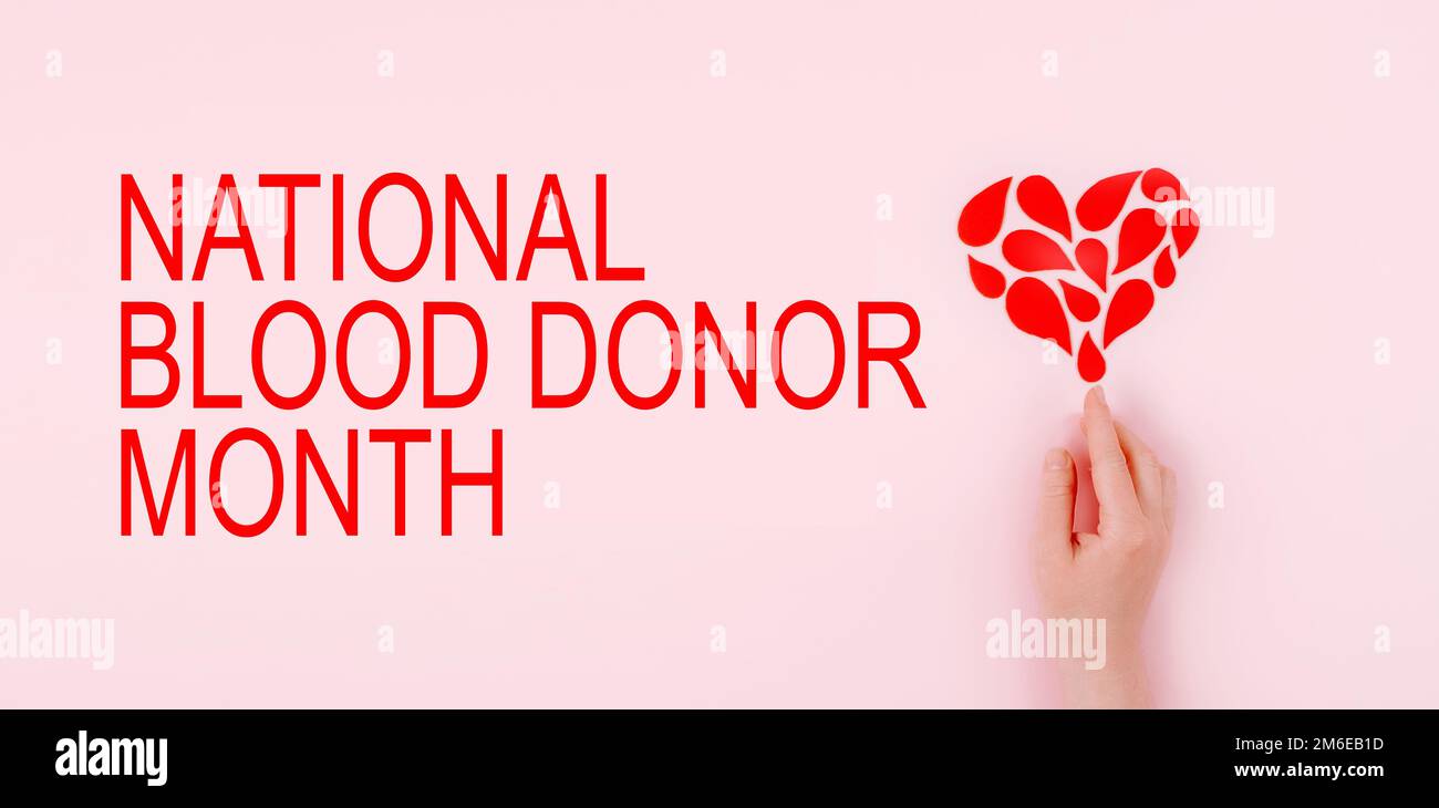National Blood Donor Month background, web banner. Blood donor day ...