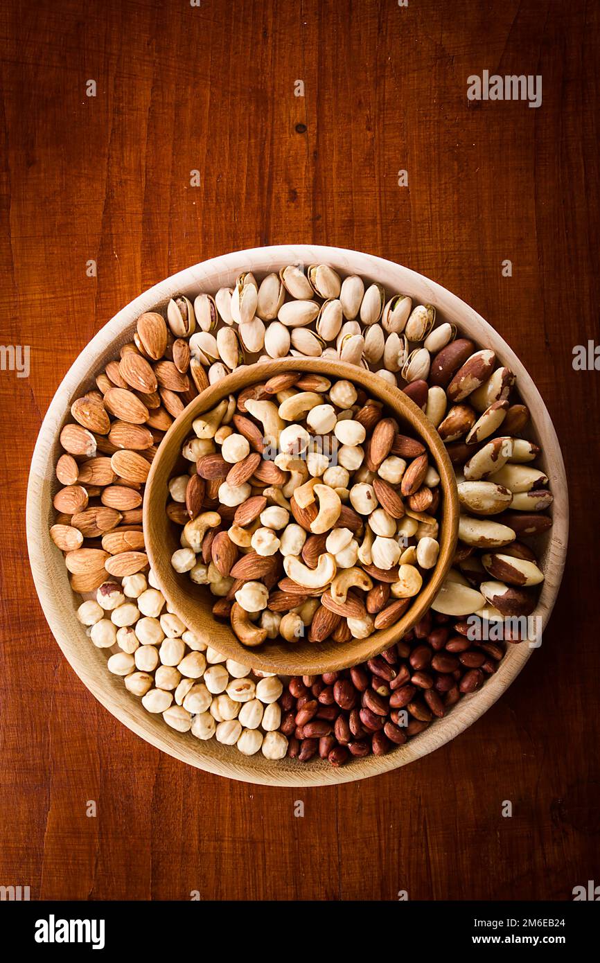 The diverse set of nuts Stock Photo - Alamy
