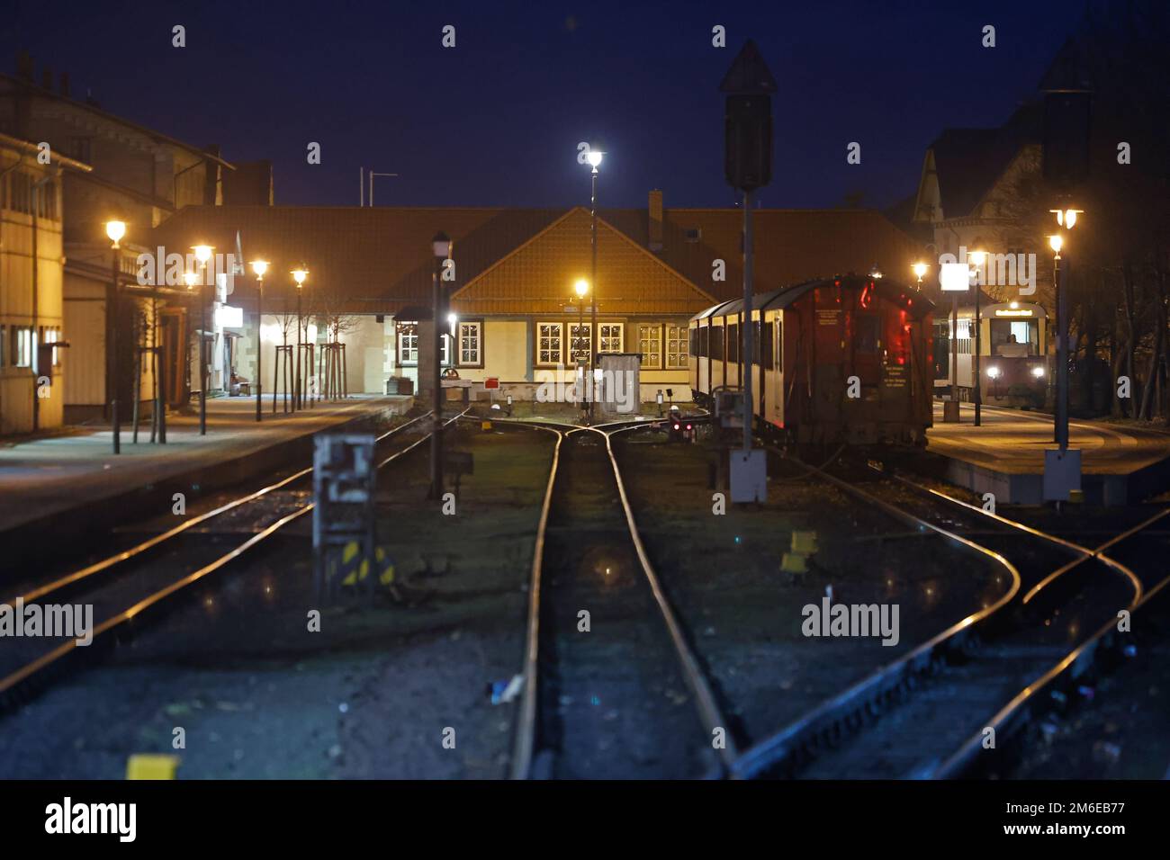 Wernigerode, Germany. 03rd Jan, 2023. The main station of the Harzer ...