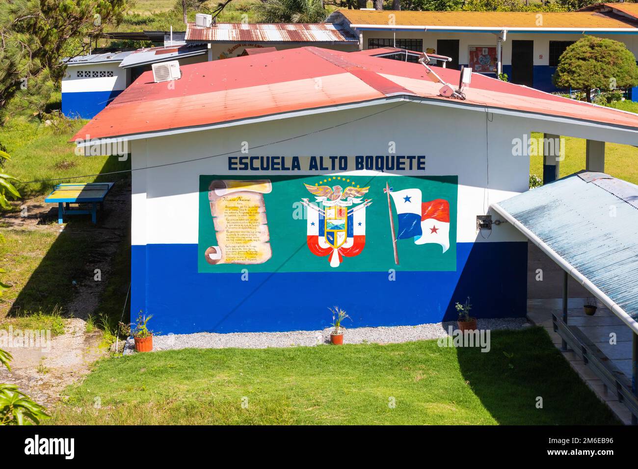 Panama Alto Boquete elementary school and kindergarten Stock Photo - Alamy