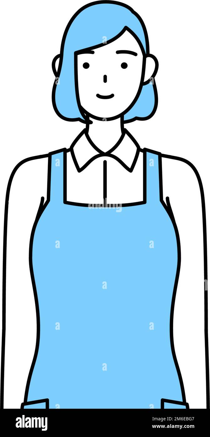 Woman in apron upper Stock Vector Images - Alamy