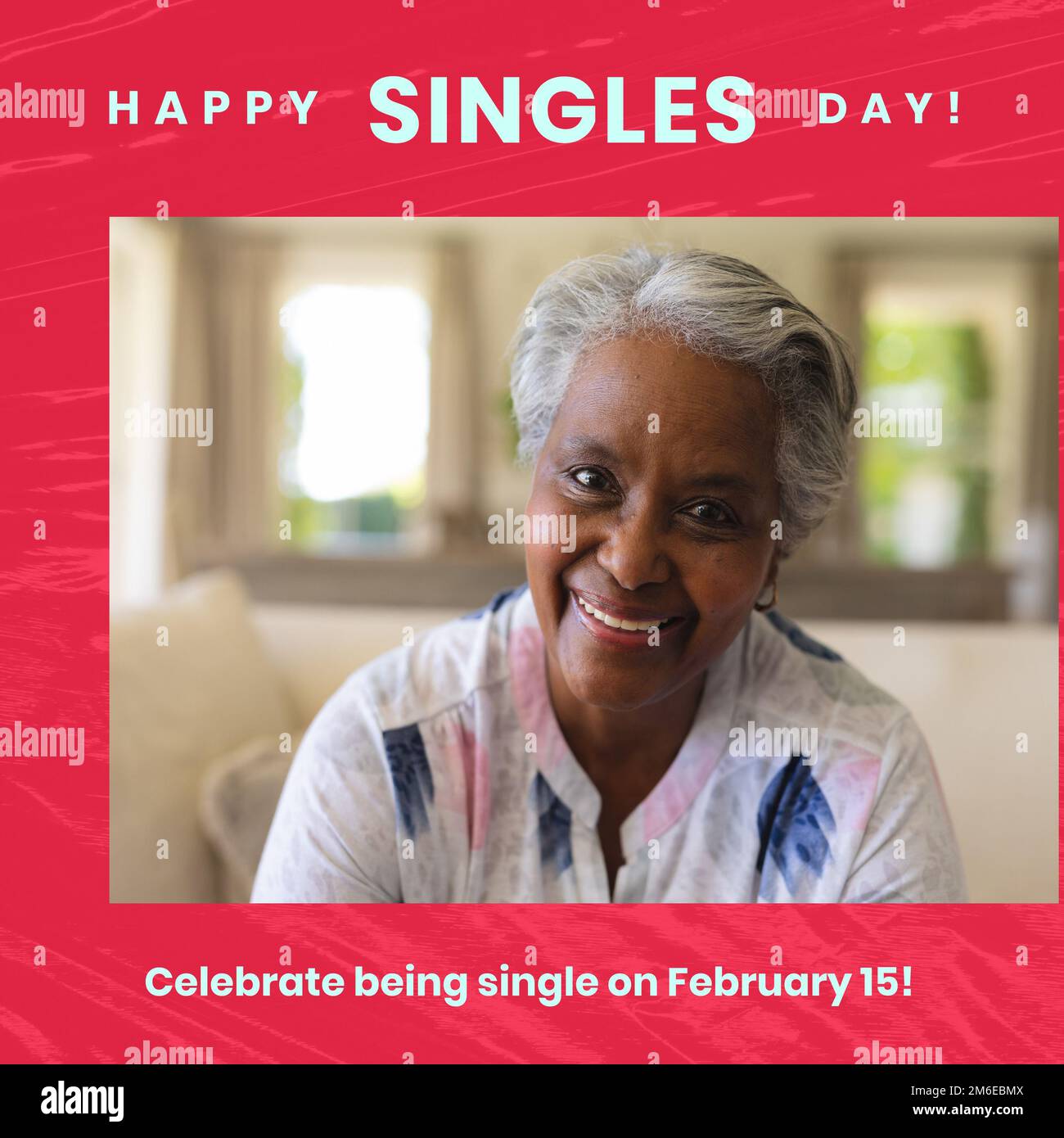 Happy singles day and celebrate being single on february 15 text over ...