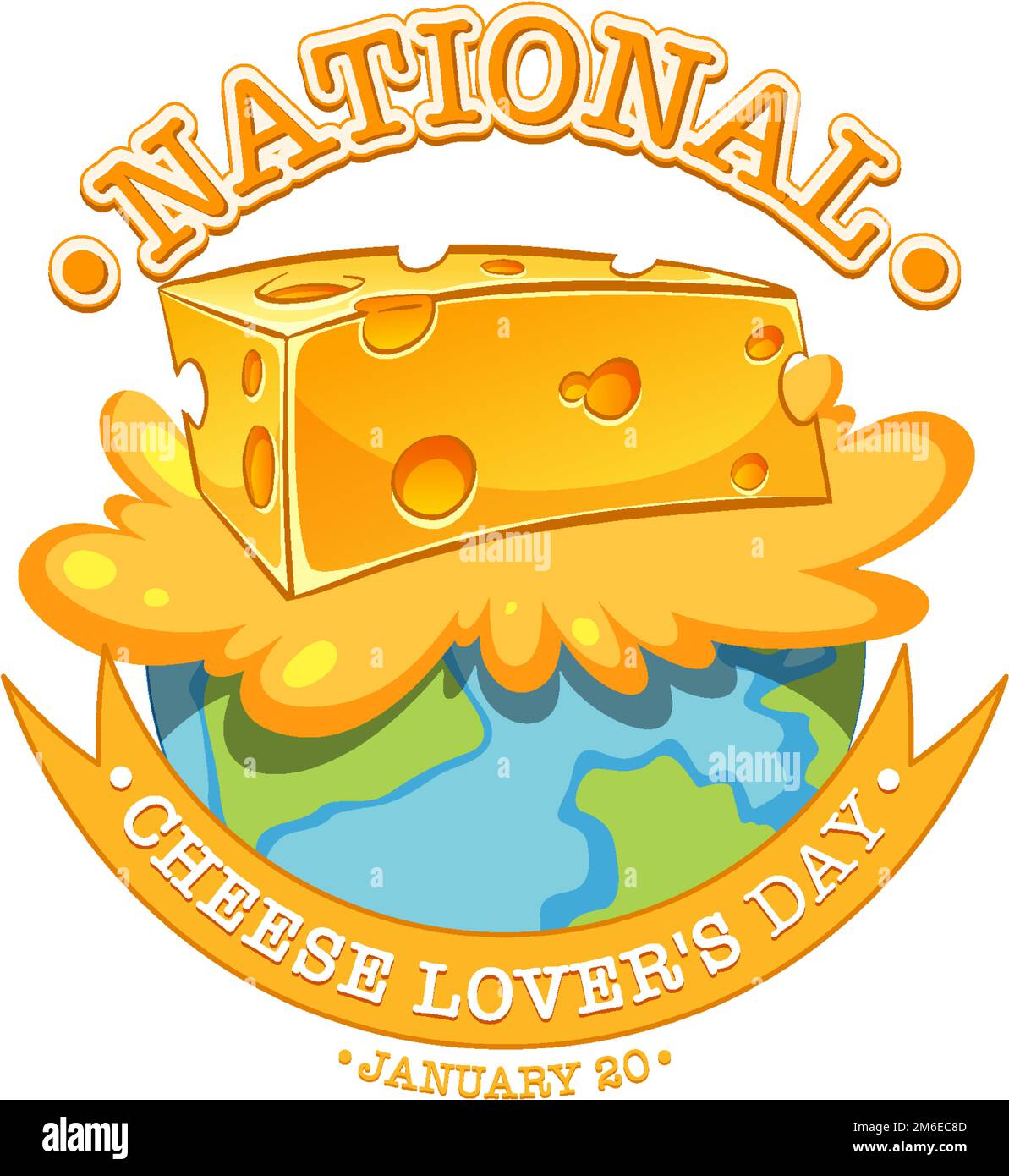 National cheese lovers day icon illustration Stock Vector Image & Art ...