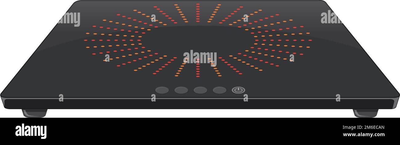 Induction stove isolated on white background illustration Stock Vector ...