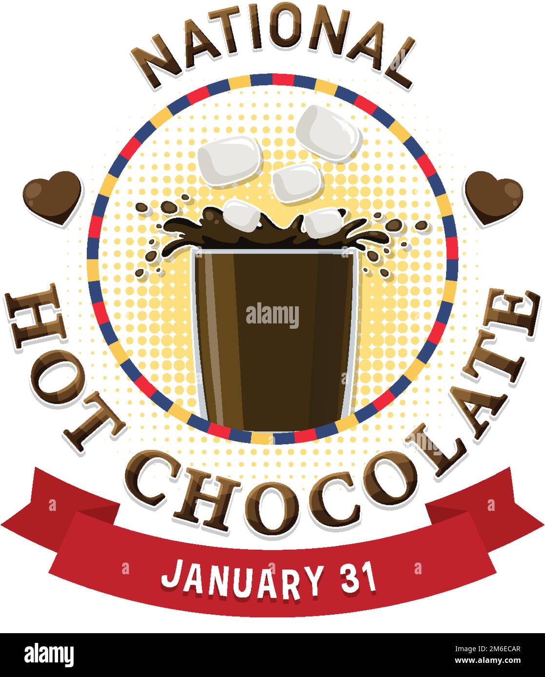 National Hot Chocolate Day Banner Design illustration Stock Vector ...