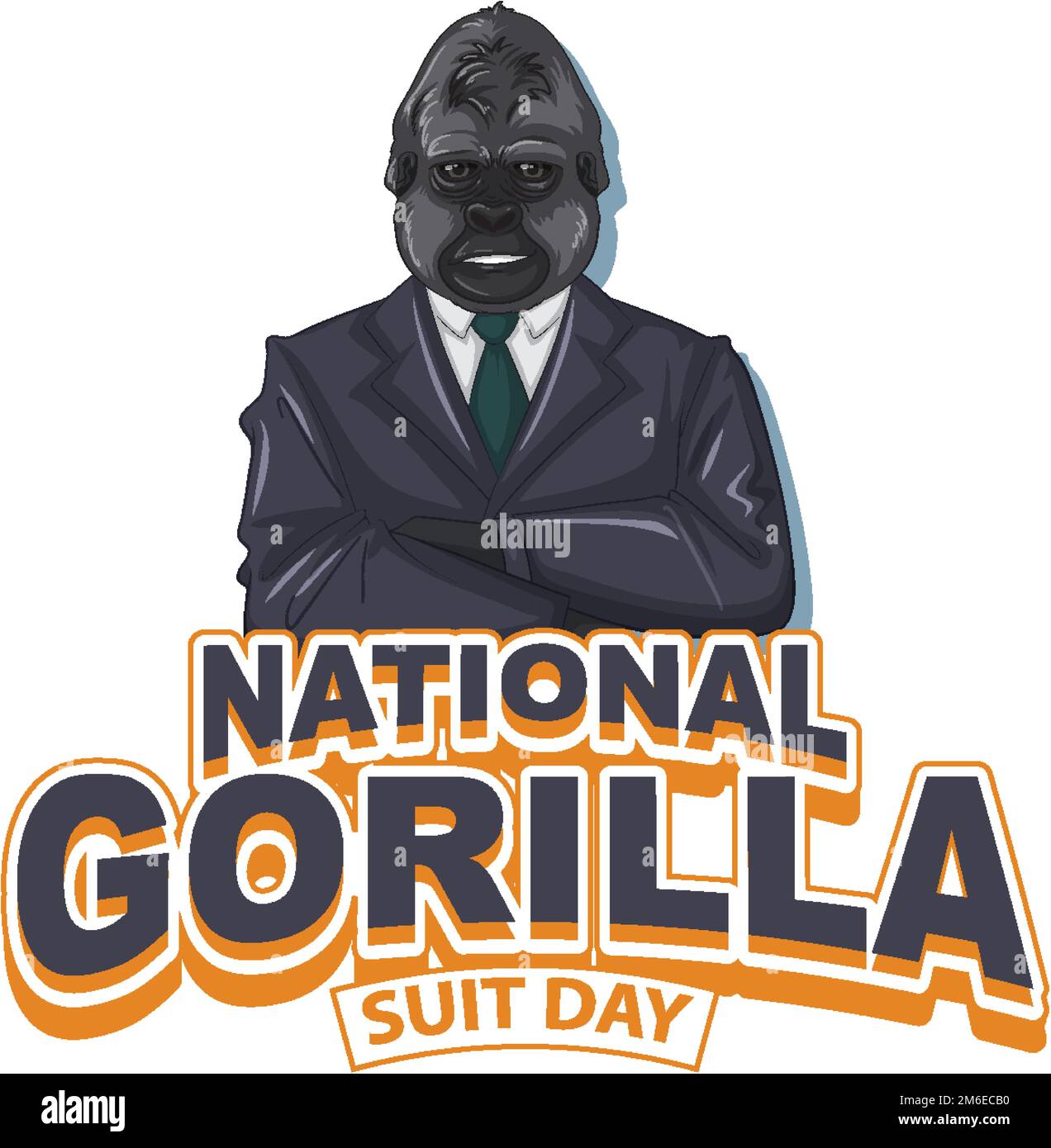 National Gorilla Suit Day Banner Design illustration Stock Vector Image ...