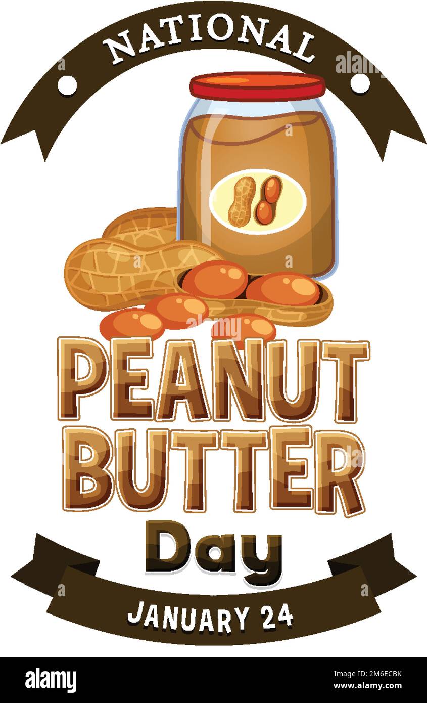 National Peanut Butter Day Banner Design illustration Stock Vector ...