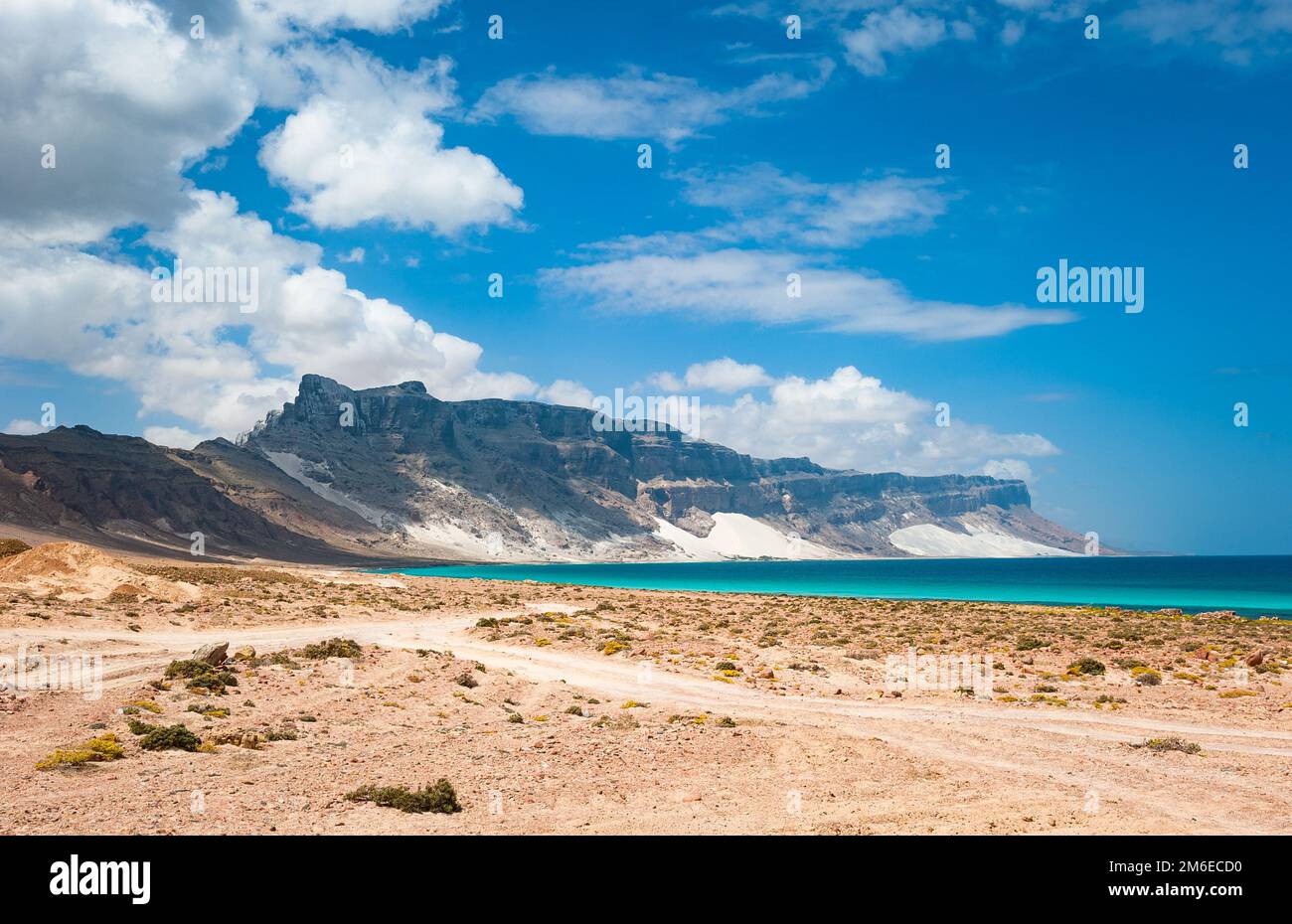 Socotra island coastline with sand dunes of Archer, Yemen Stock Photo - Alamy