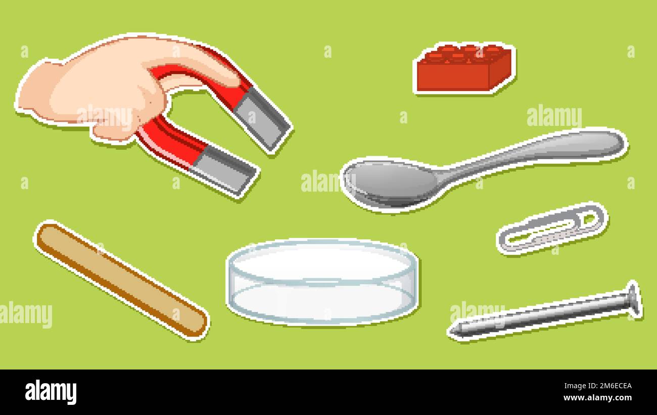 Thumbnail design with science experiment objects illustration Stock ...