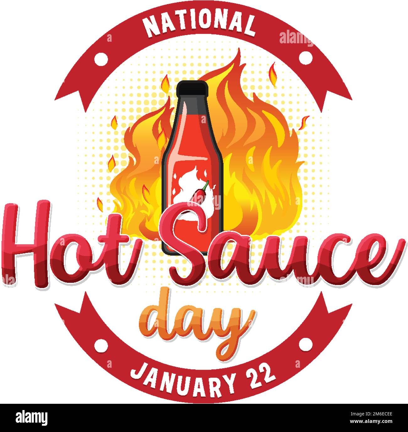 National Hot Sauce Day Banner Design illustration Stock Vector Image ...