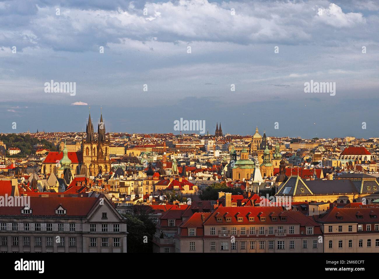 Aerial view prague city castle hi-res stock photography and images - Alamy