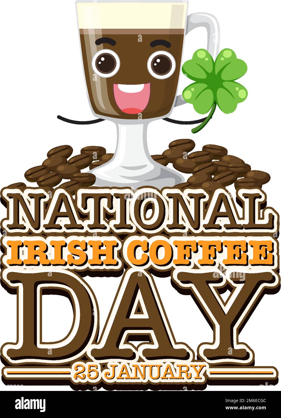 National Irish coffee day banner design illustration Stock Vector Image ...