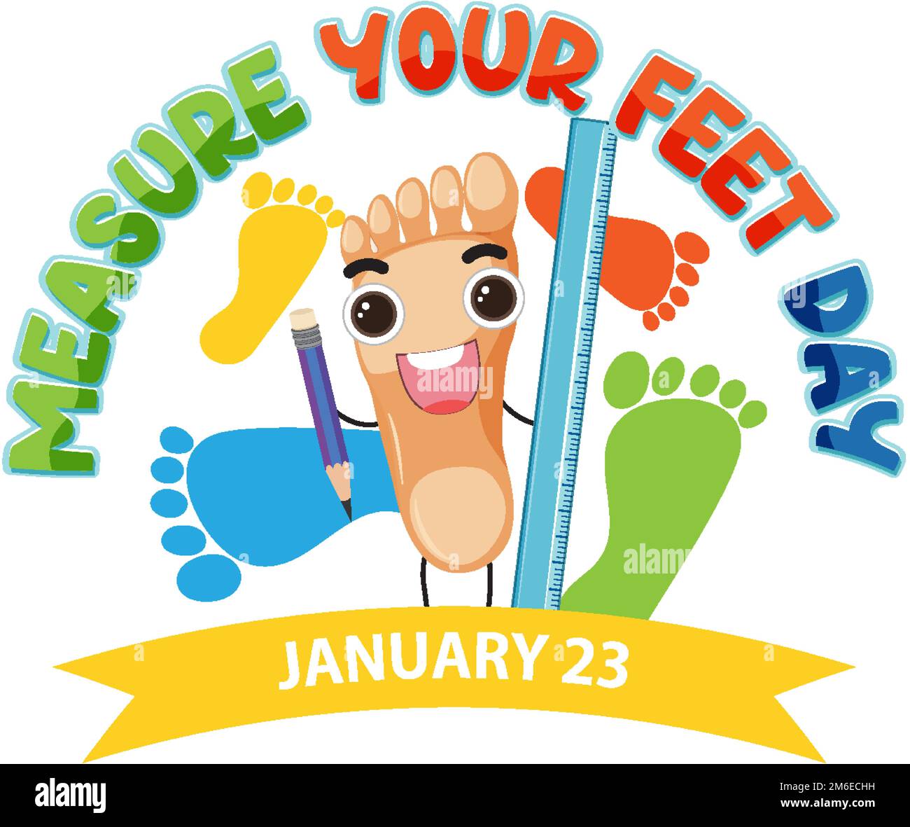 Measure your feet day banner design illustration Stock Vector Image ...