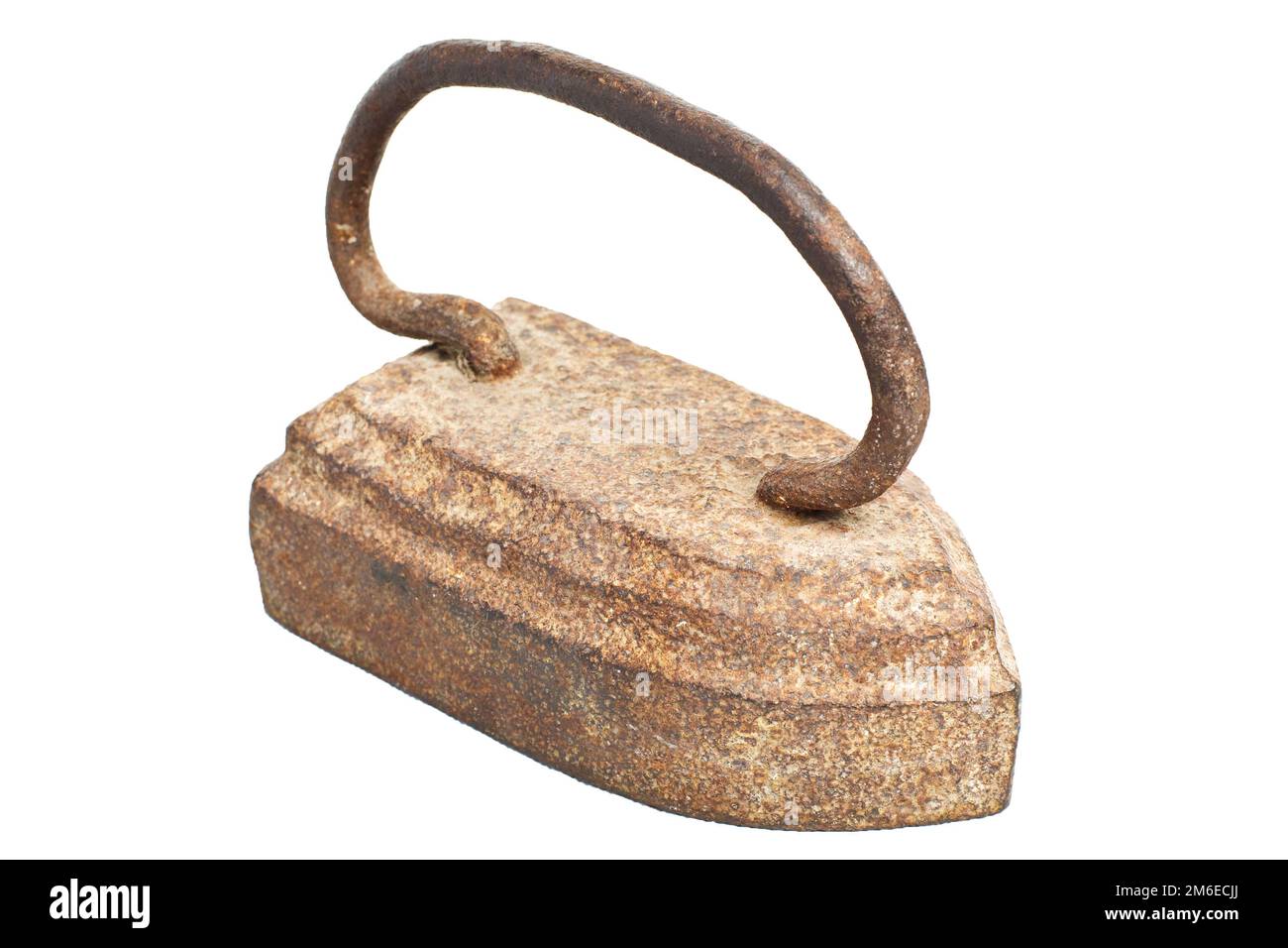 Old vintage Russian Soviet rusty iron isolated on a white background ...