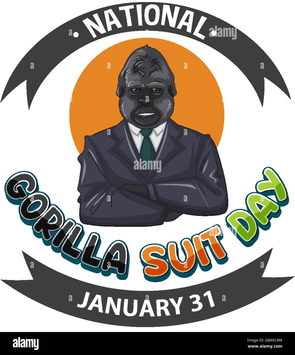 National Gorilla Suit Day Banner Design illustration Stock Vector Image ...
