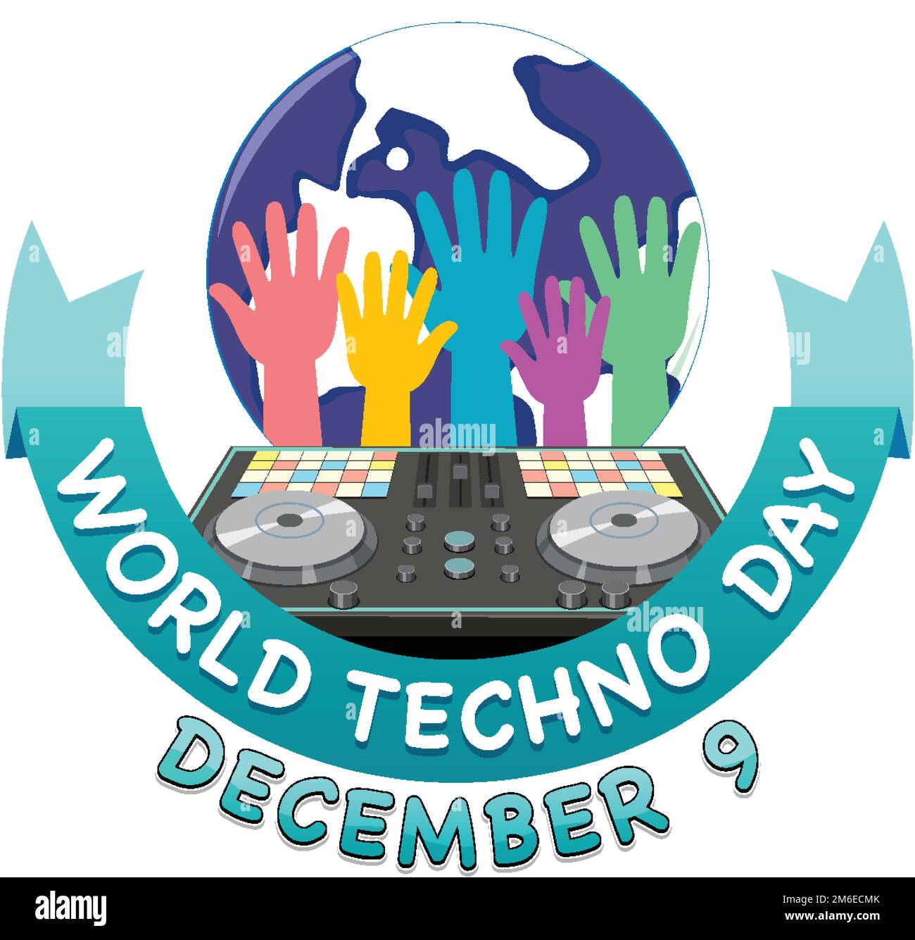World Techno Day Banner Design illustration Stock Vector Image & Art ...