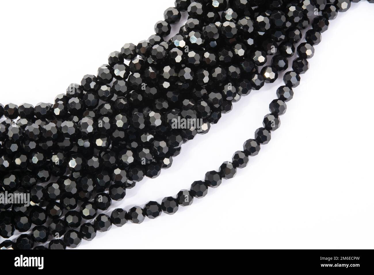 Beautiful black Glass Sparkle Crystal Isoalted Beads Stock Photo - Alamy