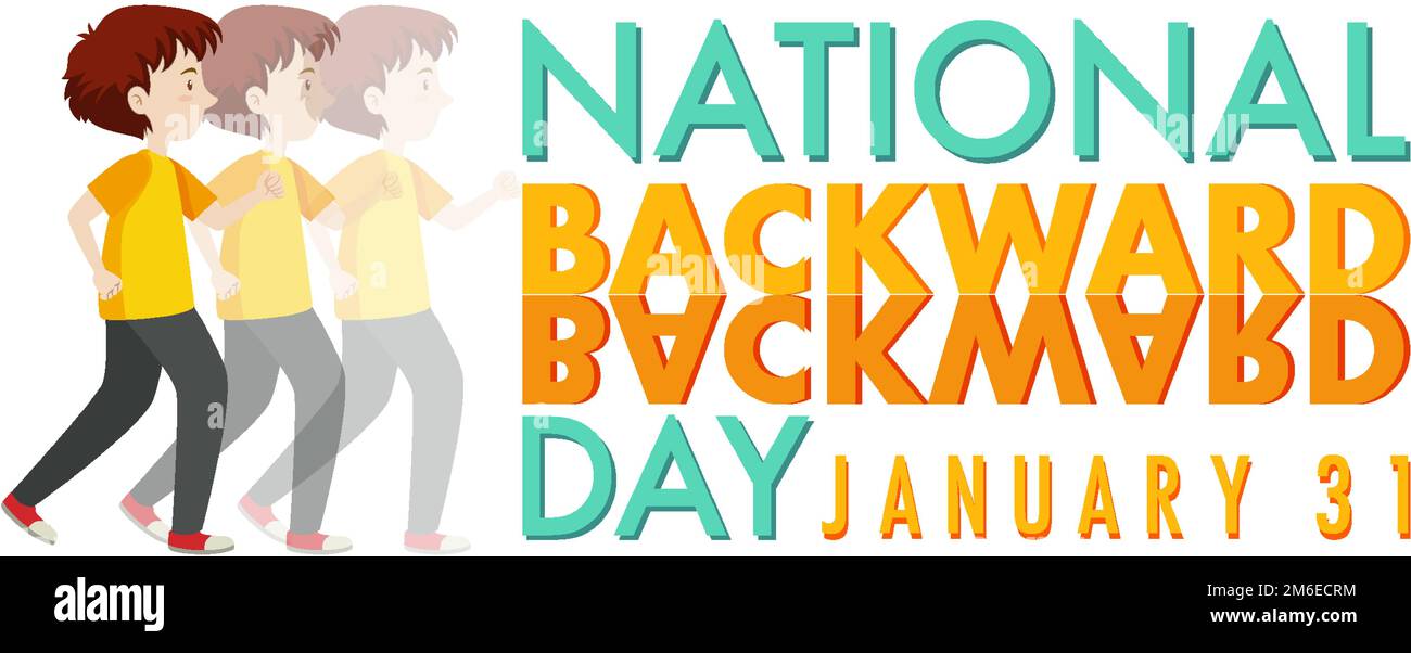 National backward day banner design illustration Stock Vector Image ...