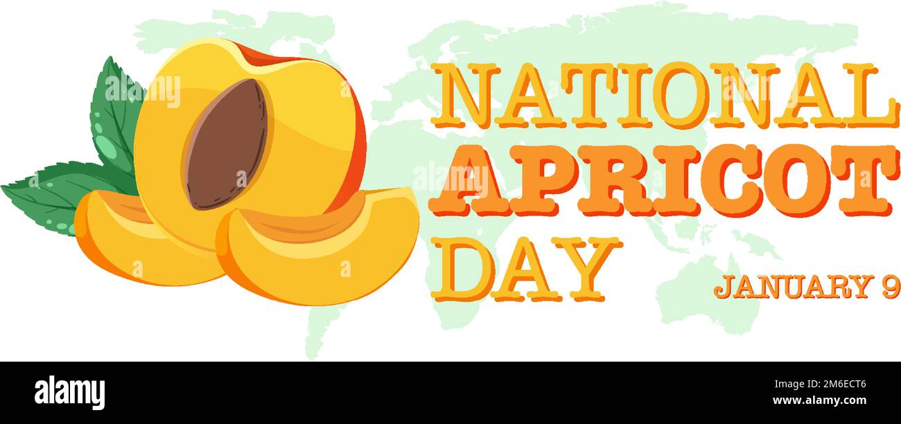 National Apricot Day Poster Design illustration Stock Vector Image ...