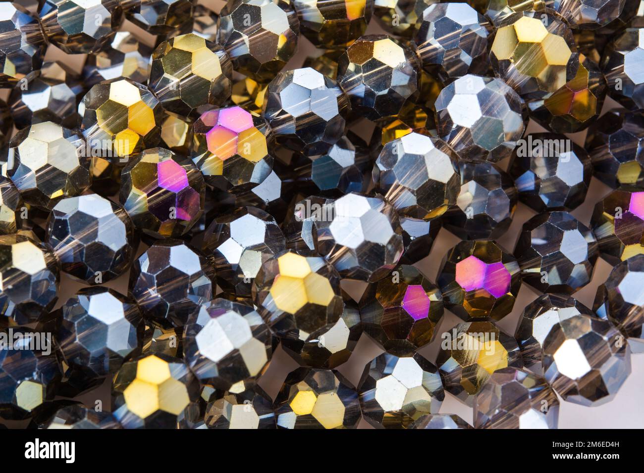 Beautiful Glass Sparkle Crystal Isoalted Beads on white background ...