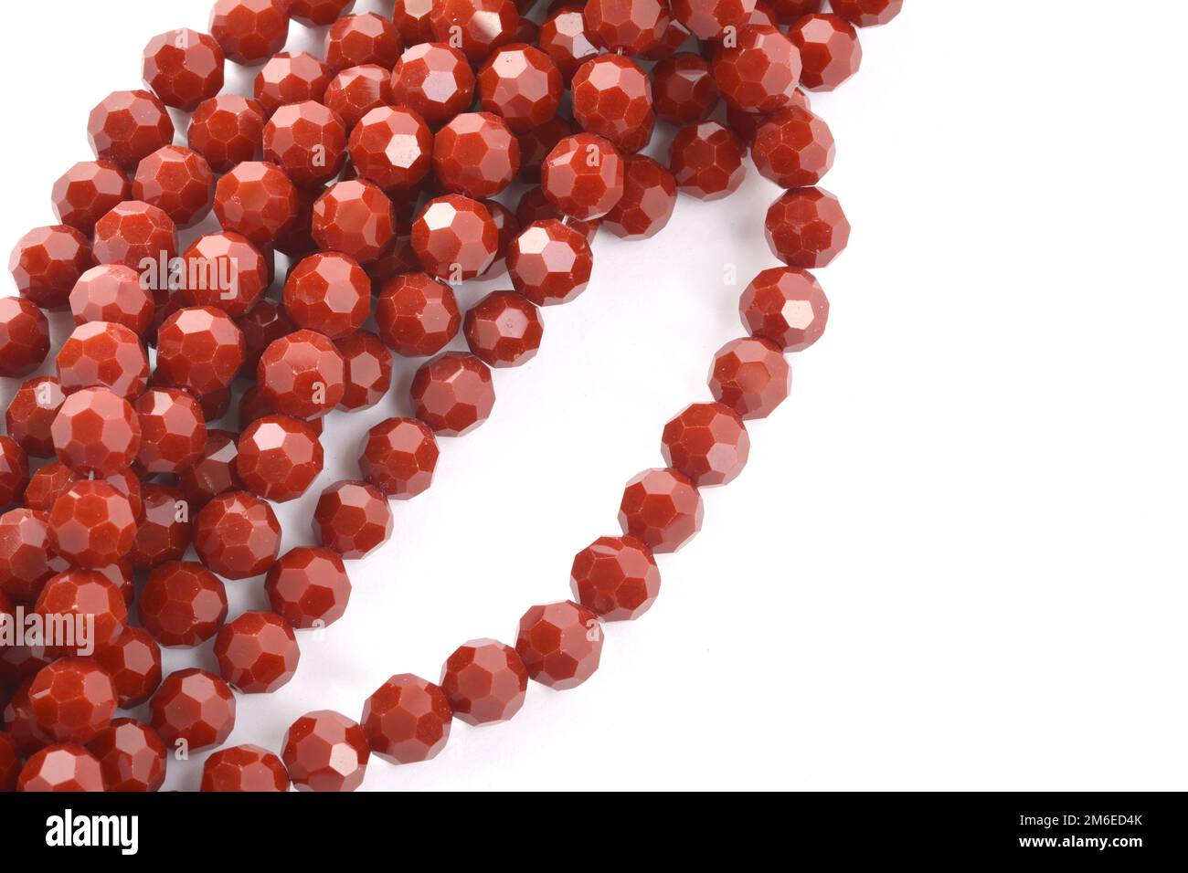 Beautiful Glass Sparkle Crystal Isoalted Beads on white background ...
