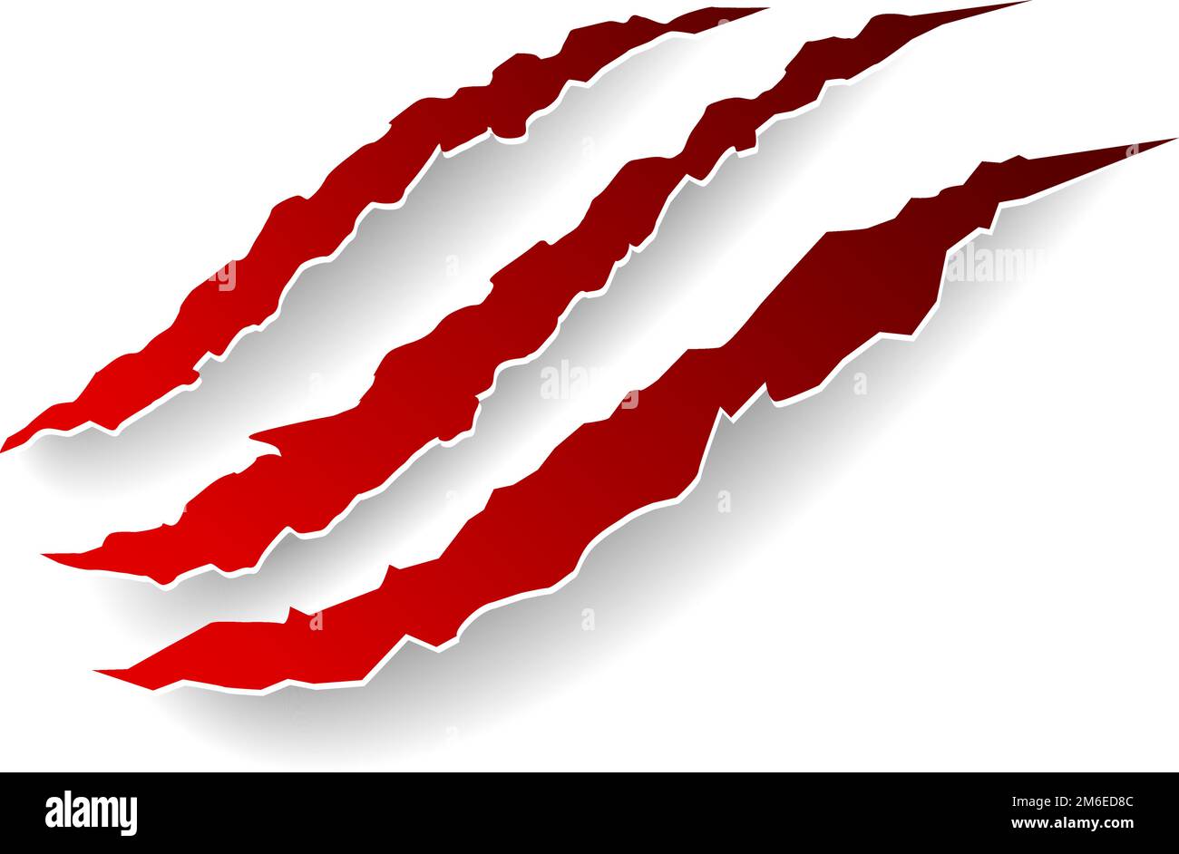 Claw cut marks. Realistic torn edge scratches Stock Vector Image & Art ...