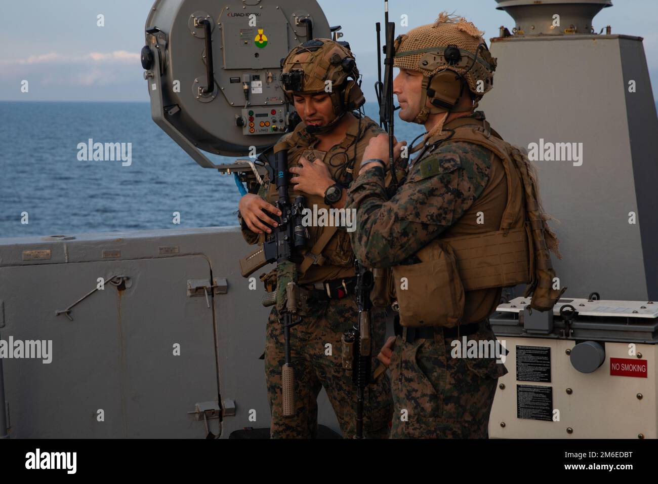 U.S. Marine Corps 1st Lt. Alessandro Levesque Olajide, weapons platoon ...