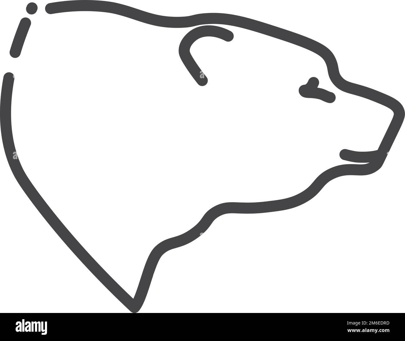 Bear head icon. Linear animal symbol. Forest predator Stock Vector ...