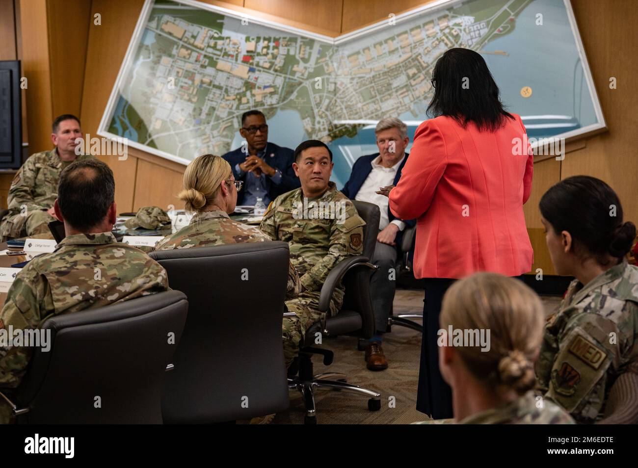 Deandrea Haynes, right, Joint Base Langley-Eustis community support ...