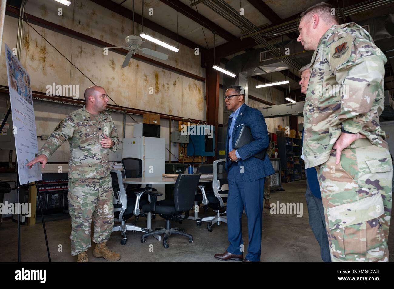 U.S. Air Force Lt. Col. Michael Askegren, left, 633d Civil Engineer ...