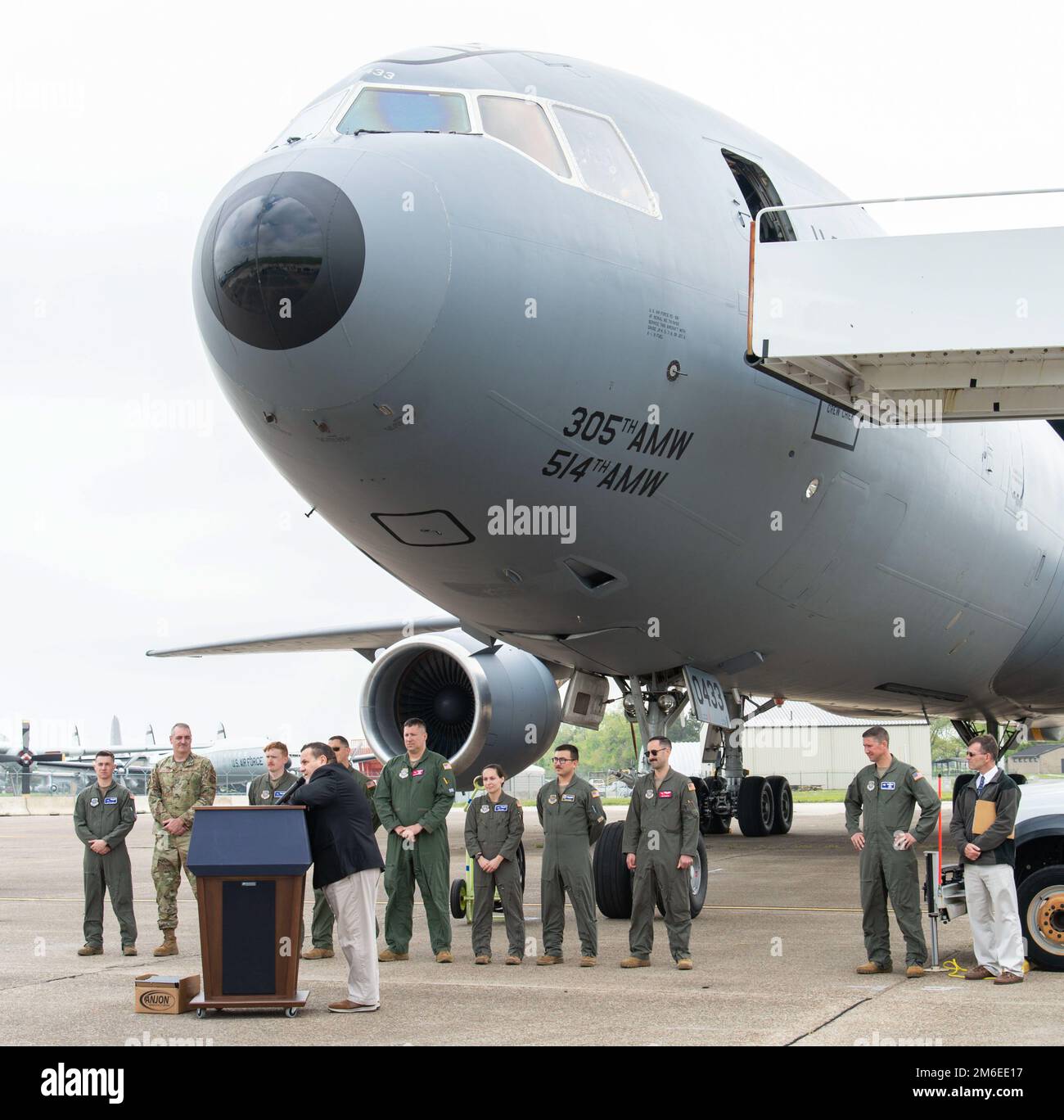 John Taylor, Air Mobility Command Museum director, recognizes aircrew ...