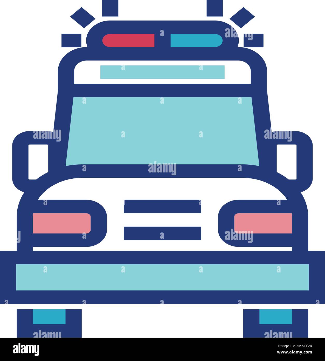 Ambulance color icon. Paramedic car front view Stock Vector Image & Art ...