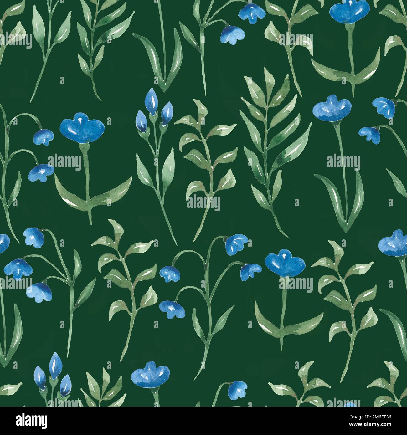 Watercolor wildflower floral pattern, delicate flower wallpaper with ...