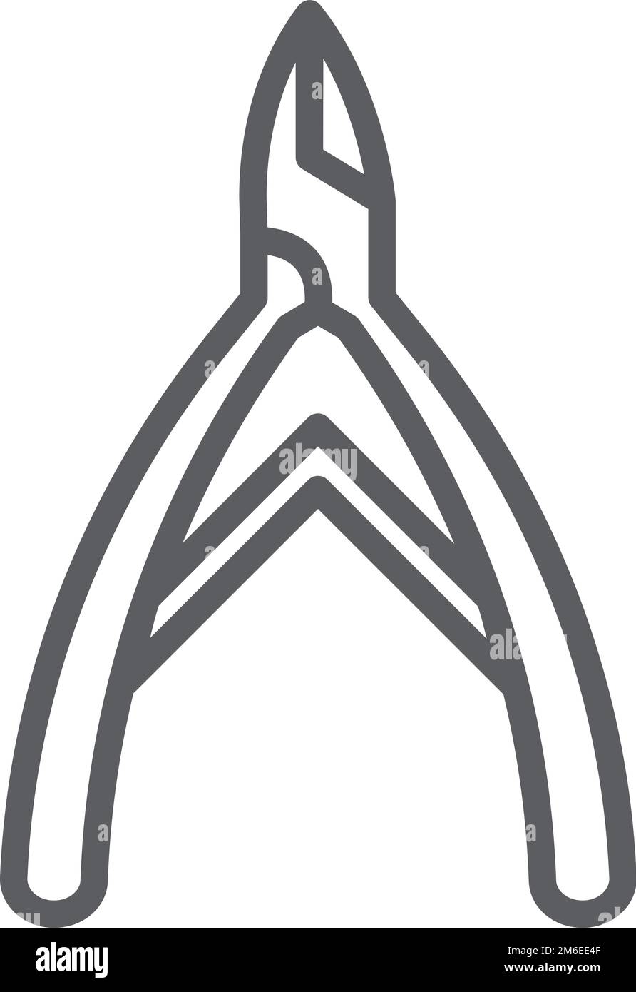 Pliers sign. Nail clipper icon. Pedicure symbol Stock Vector Image ...